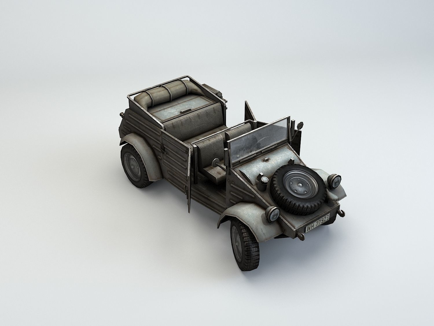 3D model Low Poly VW Type 82 Kubelwagen VR / AR / low-poly | CGTrader