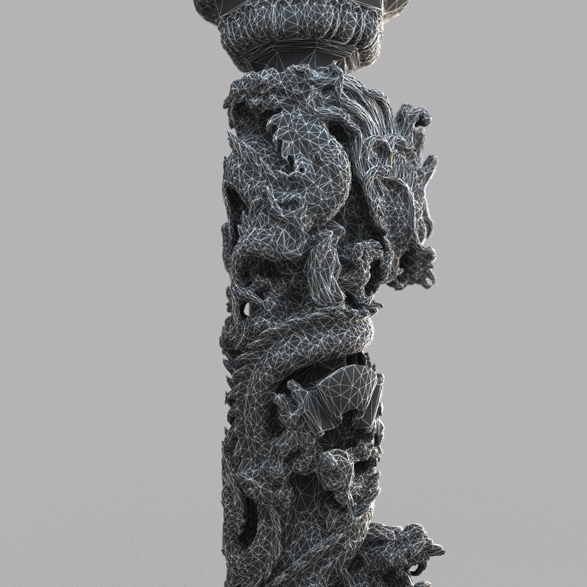 3D model Dragon column VR / AR / low-poly | CGTrader