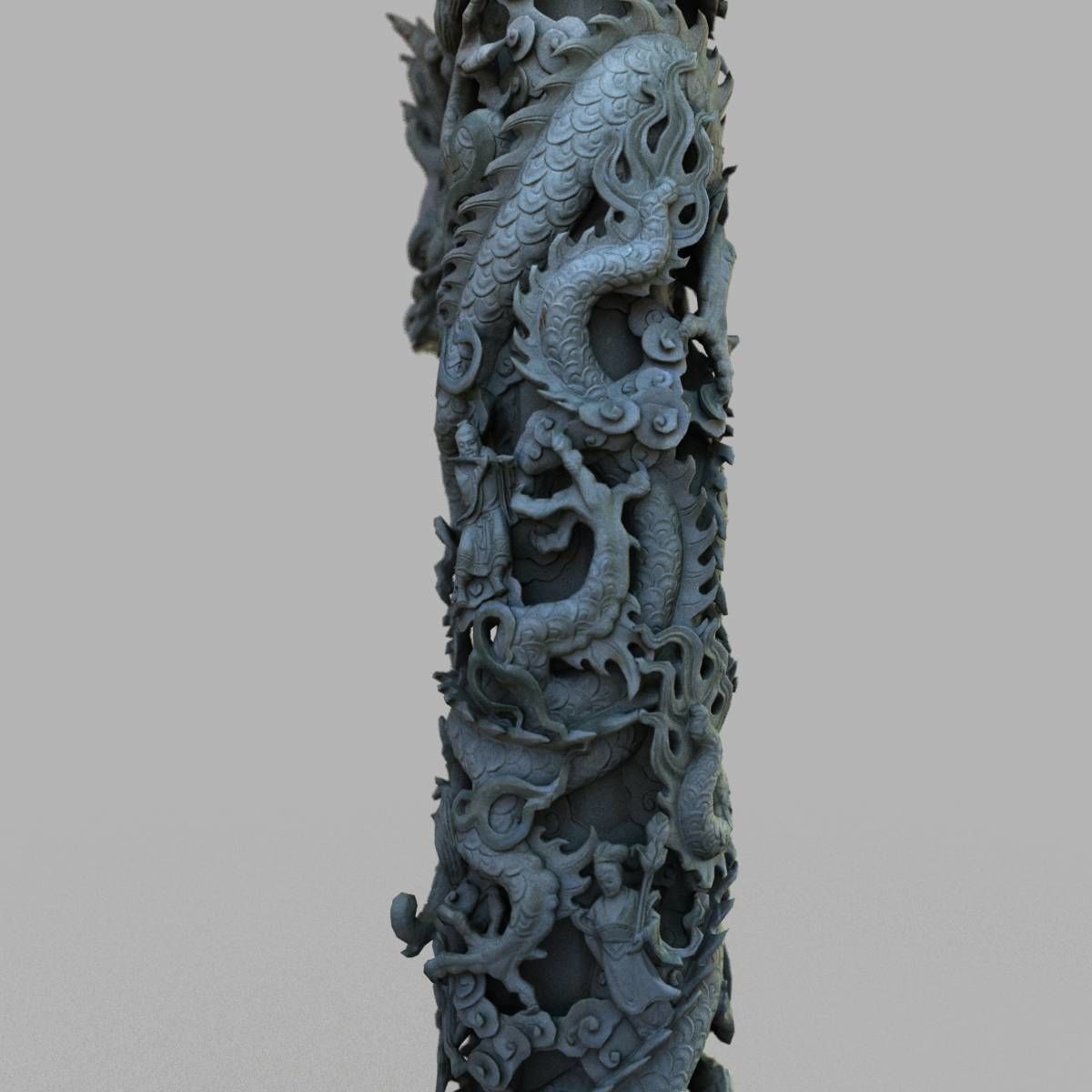 3D model Dragon column VR / AR / low-poly | CGTrader