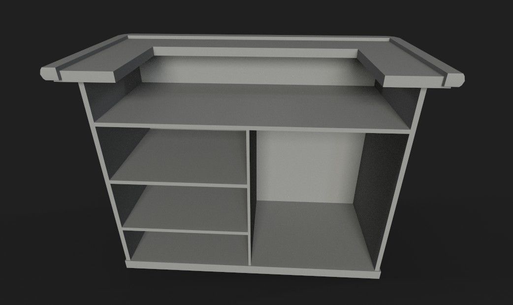 3D model Wooden Bar Counter VR / AR / low-poly | CGTrader