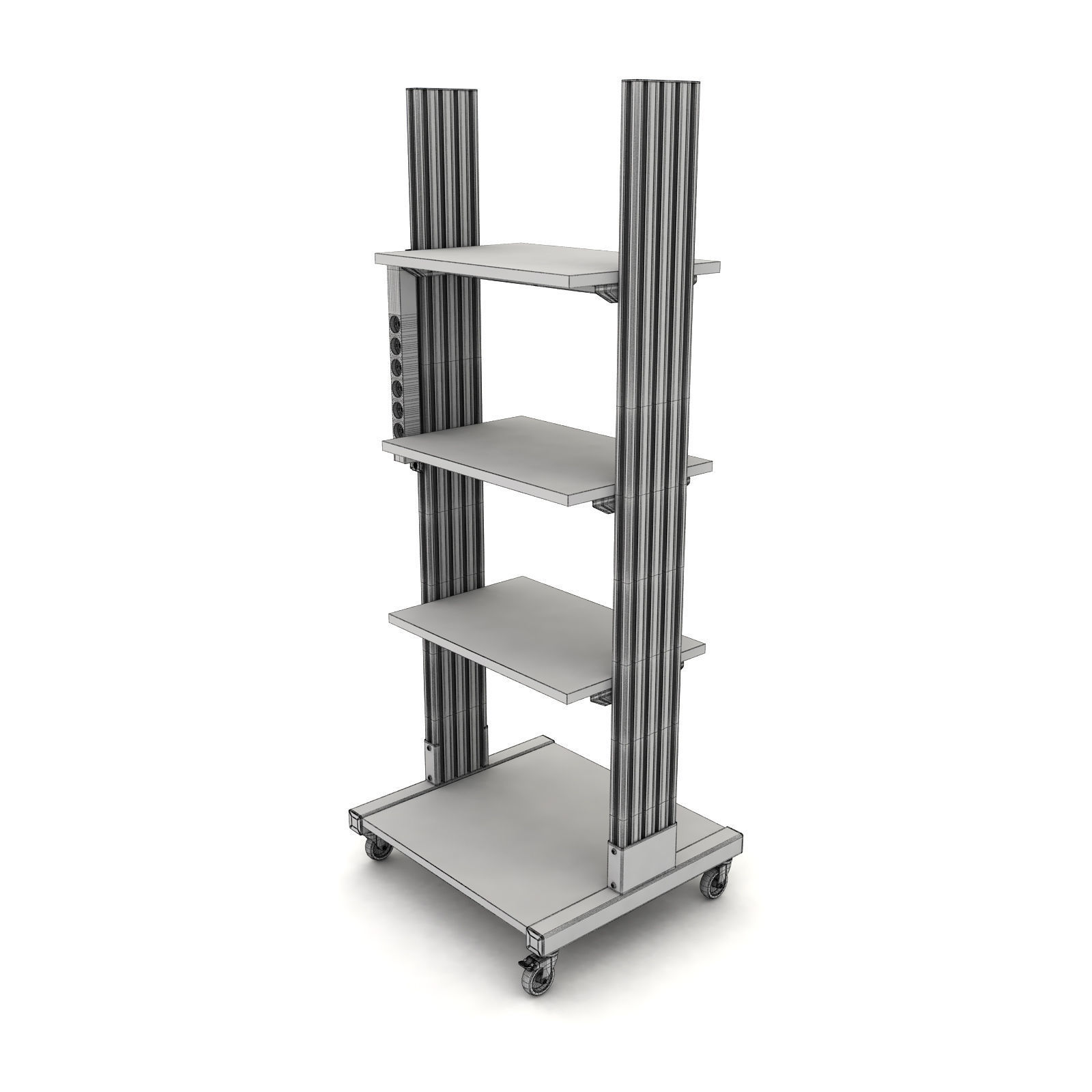 Mobile rack for electrical equipment 4 3D model | CGTrader