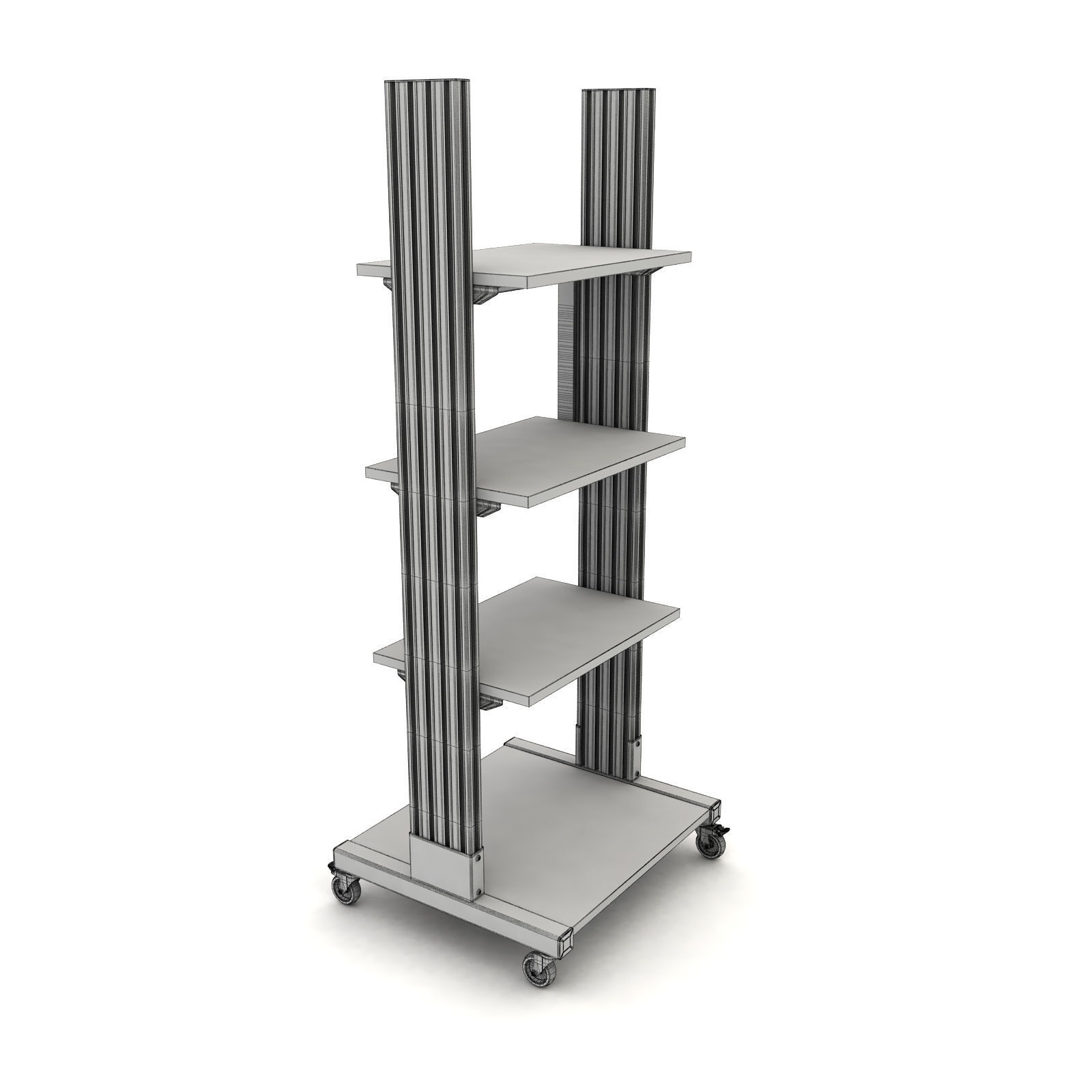 Mobile rack for electrical equipment 4 3D model | CGTrader
