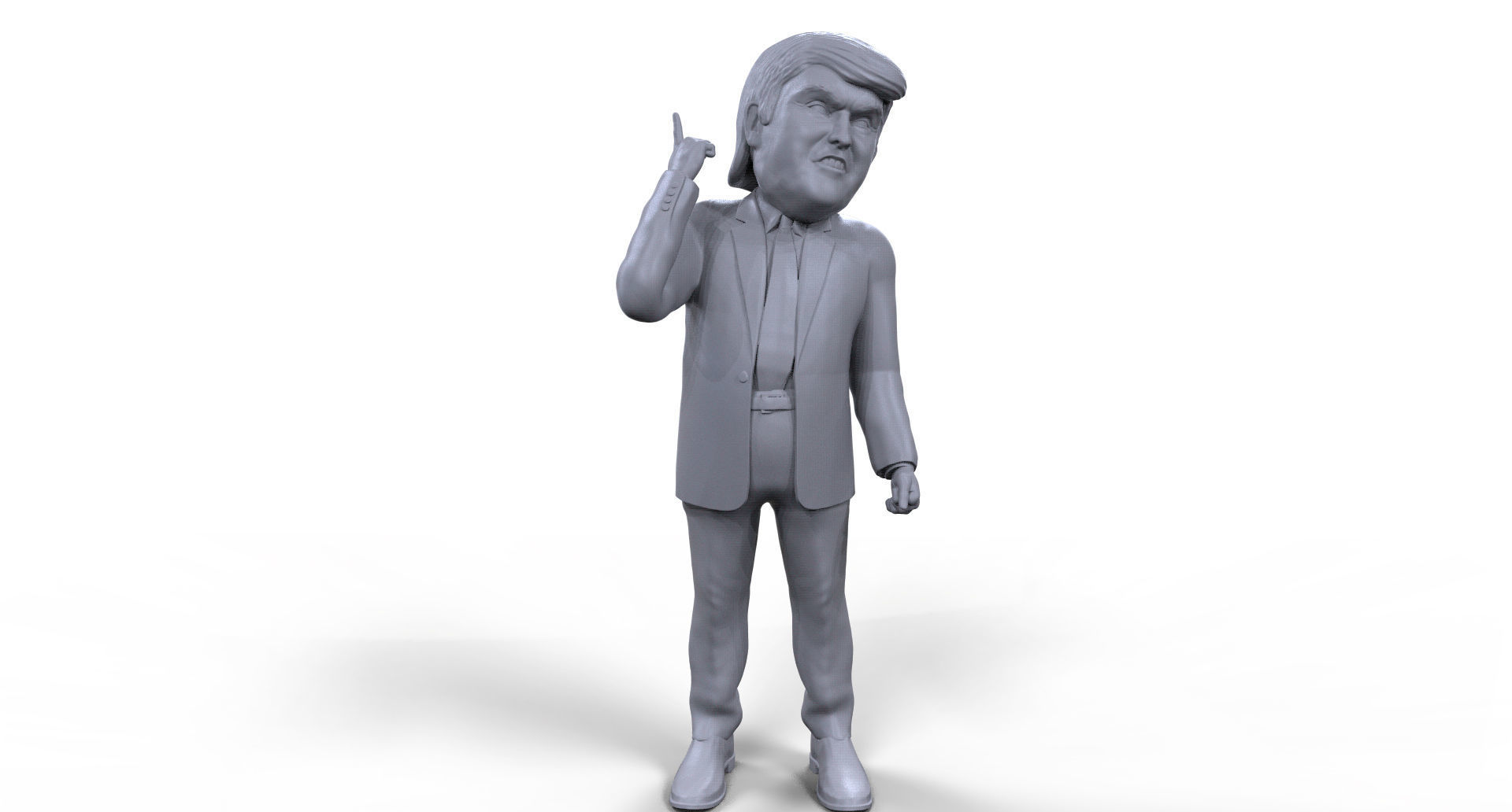 Donald Trump stylized high quality 3D printable miniature 3D model 3D ...