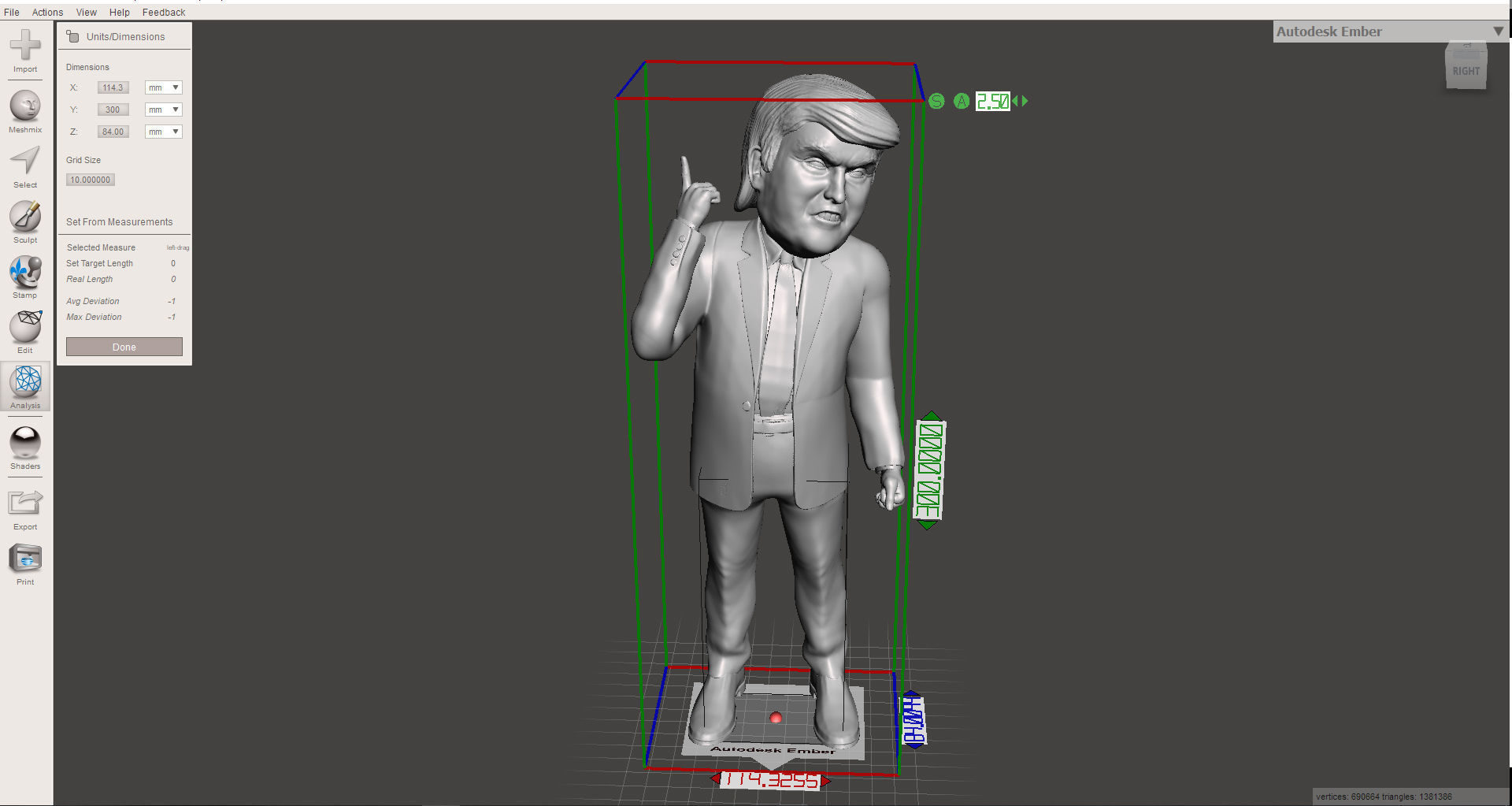 Donald Trump stylized high quality 3D printable miniature 3D model 3D ...