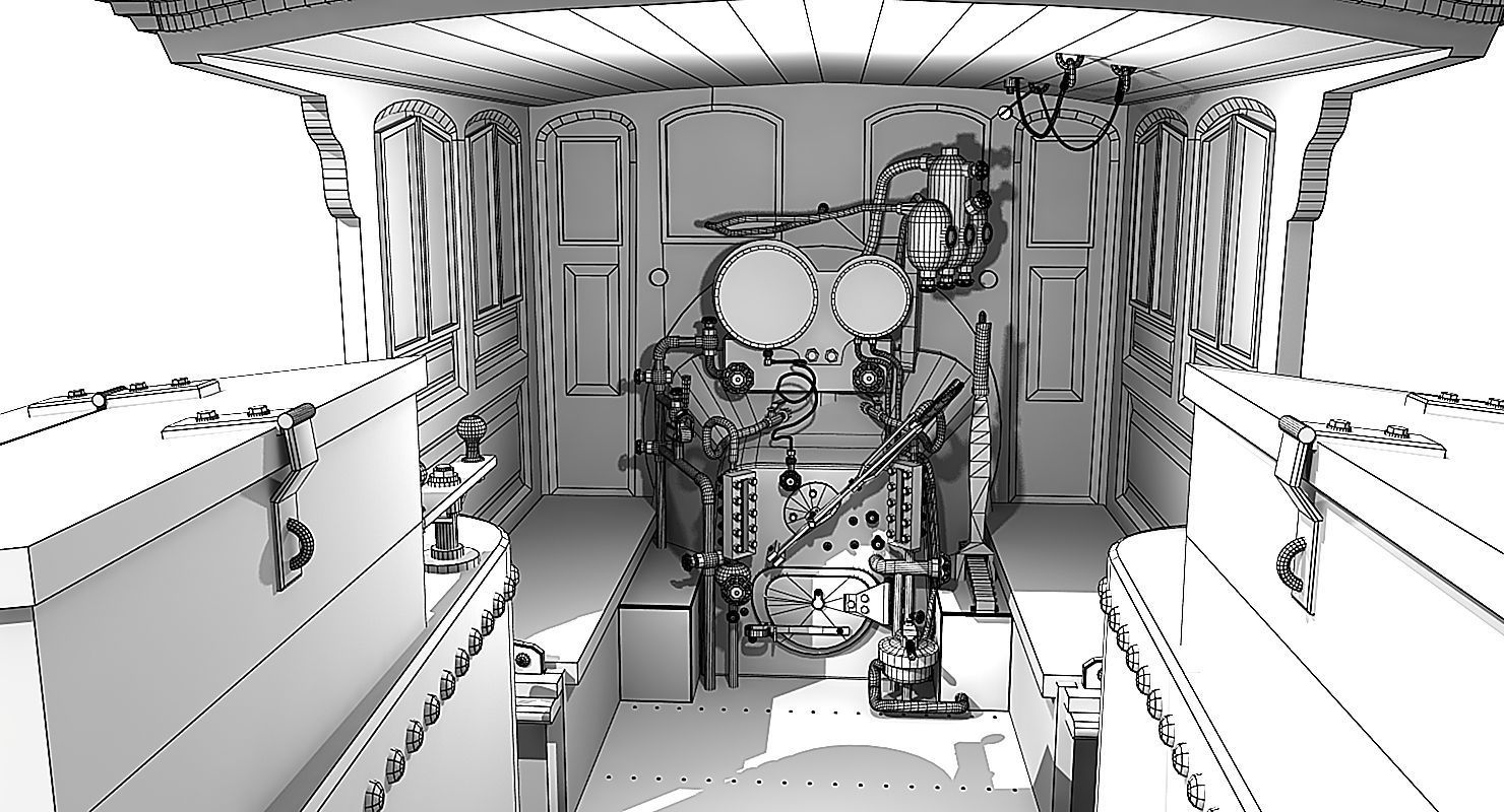 PRR 2-8-0 Steam Locomotive and Tender - STATIC MODELS 3D model | CGTrader