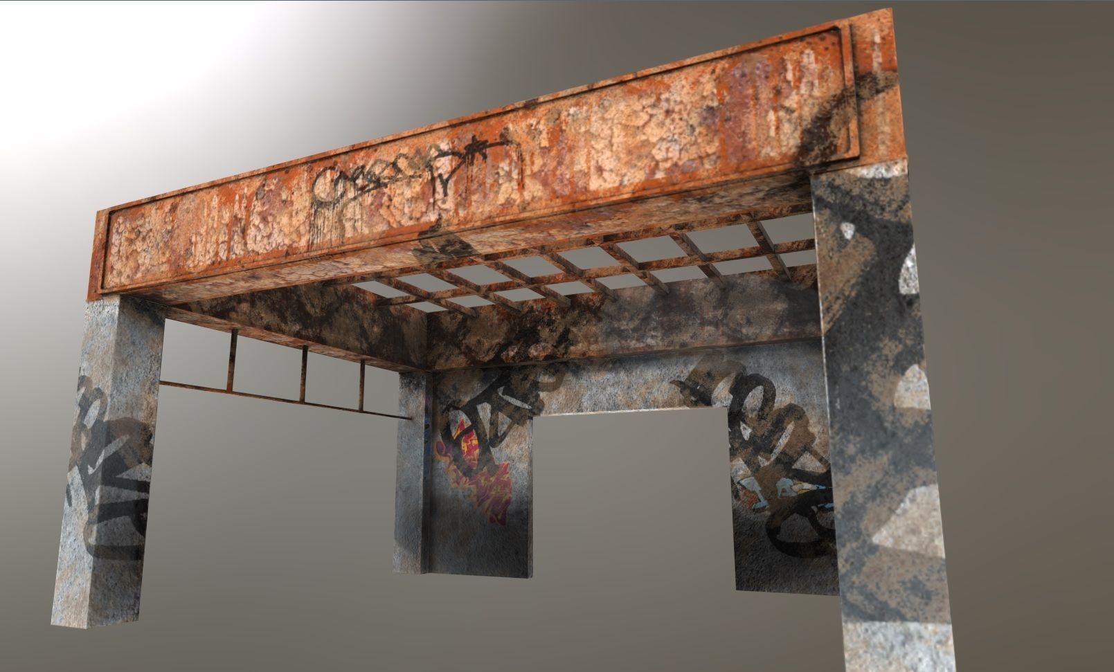 3D model Old ruined rusty building VR / AR / low-poly | CGTrader