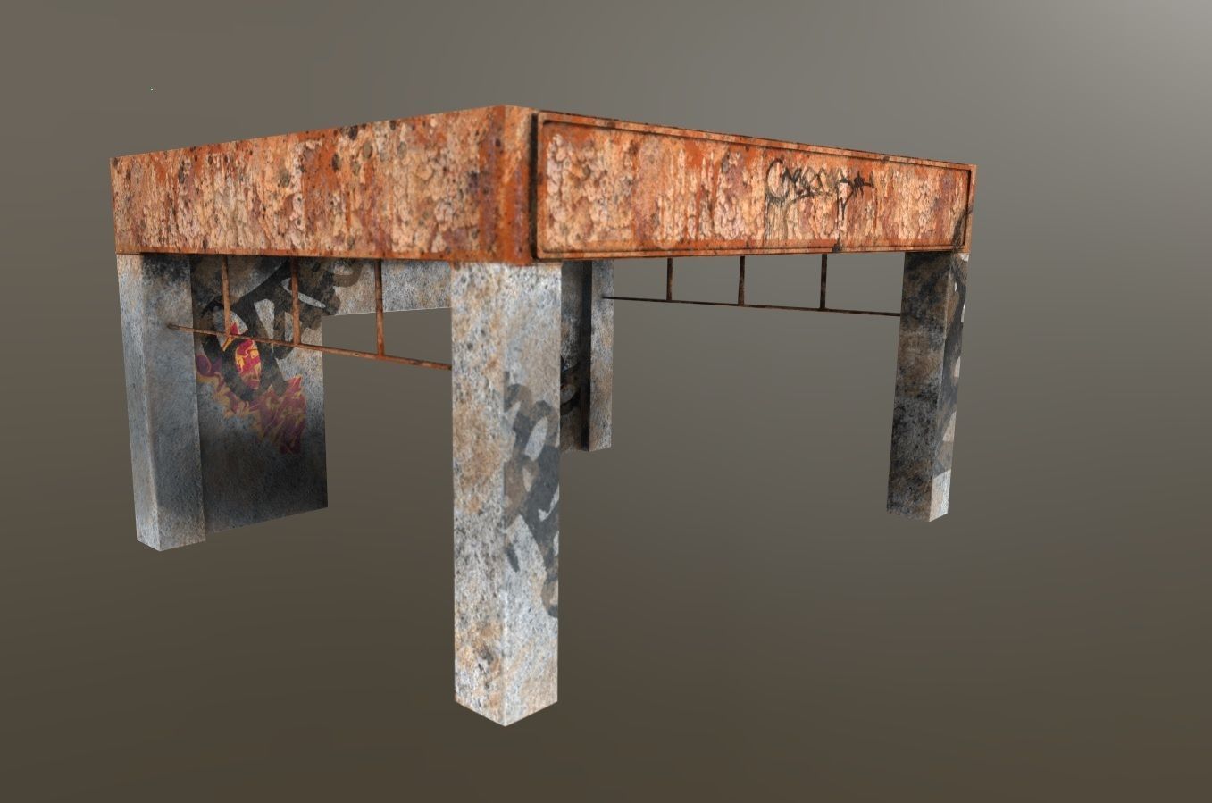 3D model Old ruined rusty building VR / AR / low-poly | CGTrader
