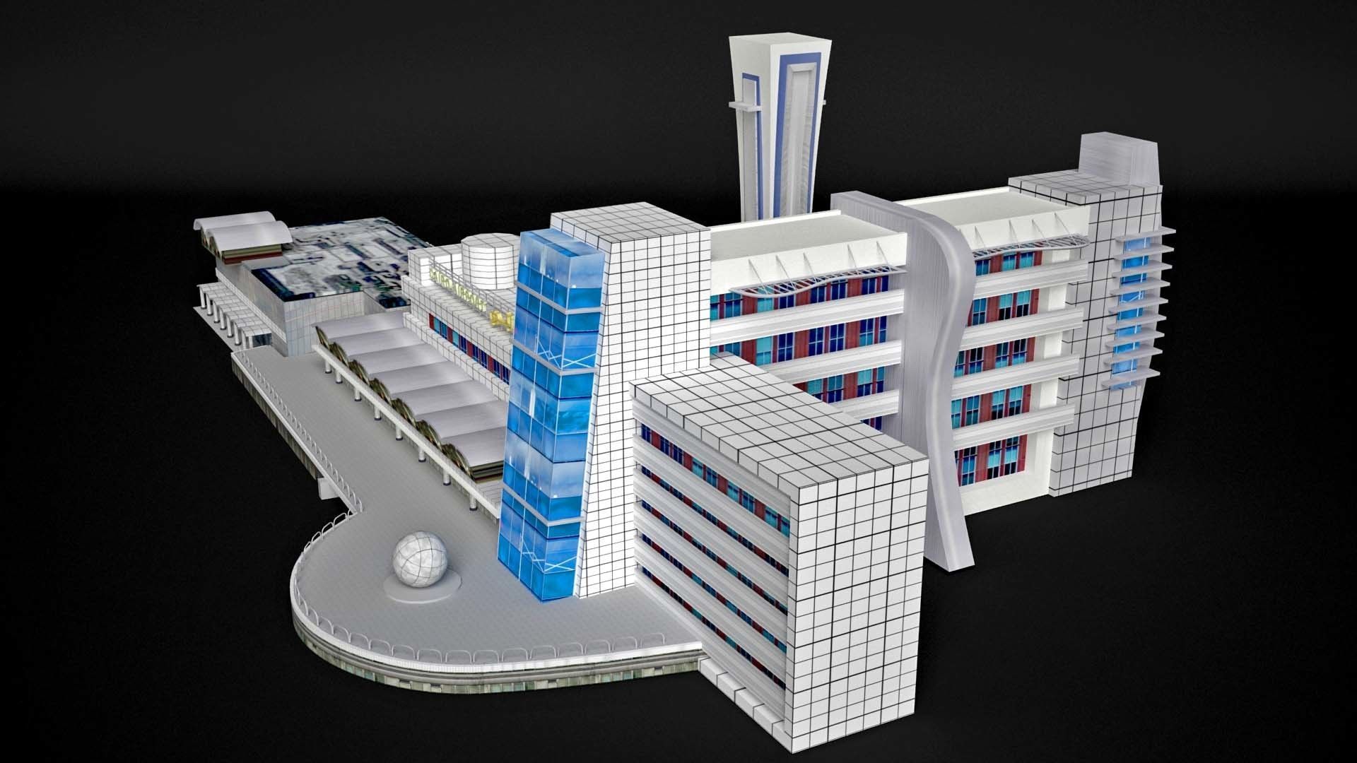 3D model Cairo International Airport Terminal 1 VR / AR / low-poly ...