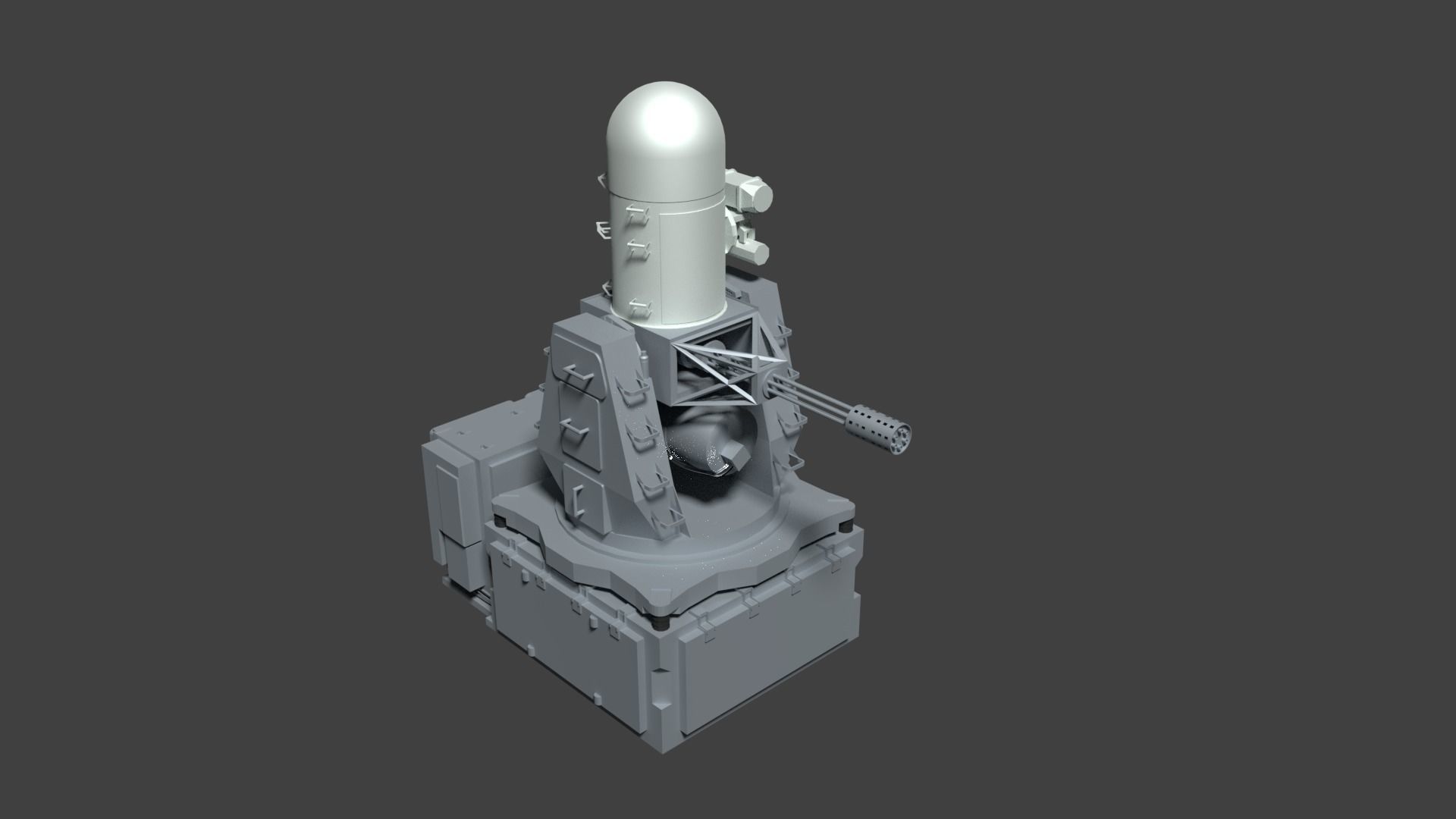 3D CIWS Phalanxe Naval Gun | CGTrader