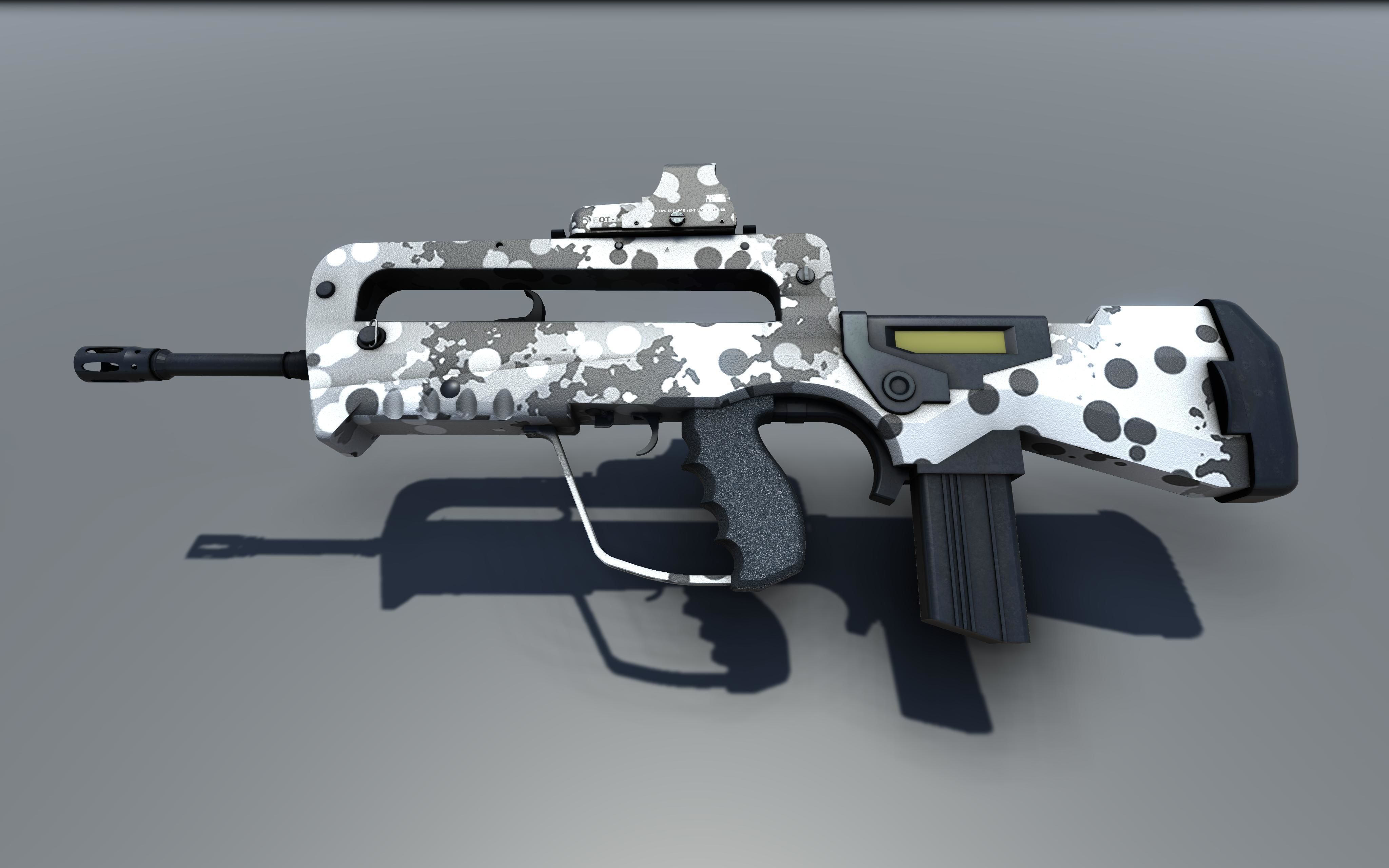 Famas G2 Bullpup Action Rifle 3D asset game-ready
