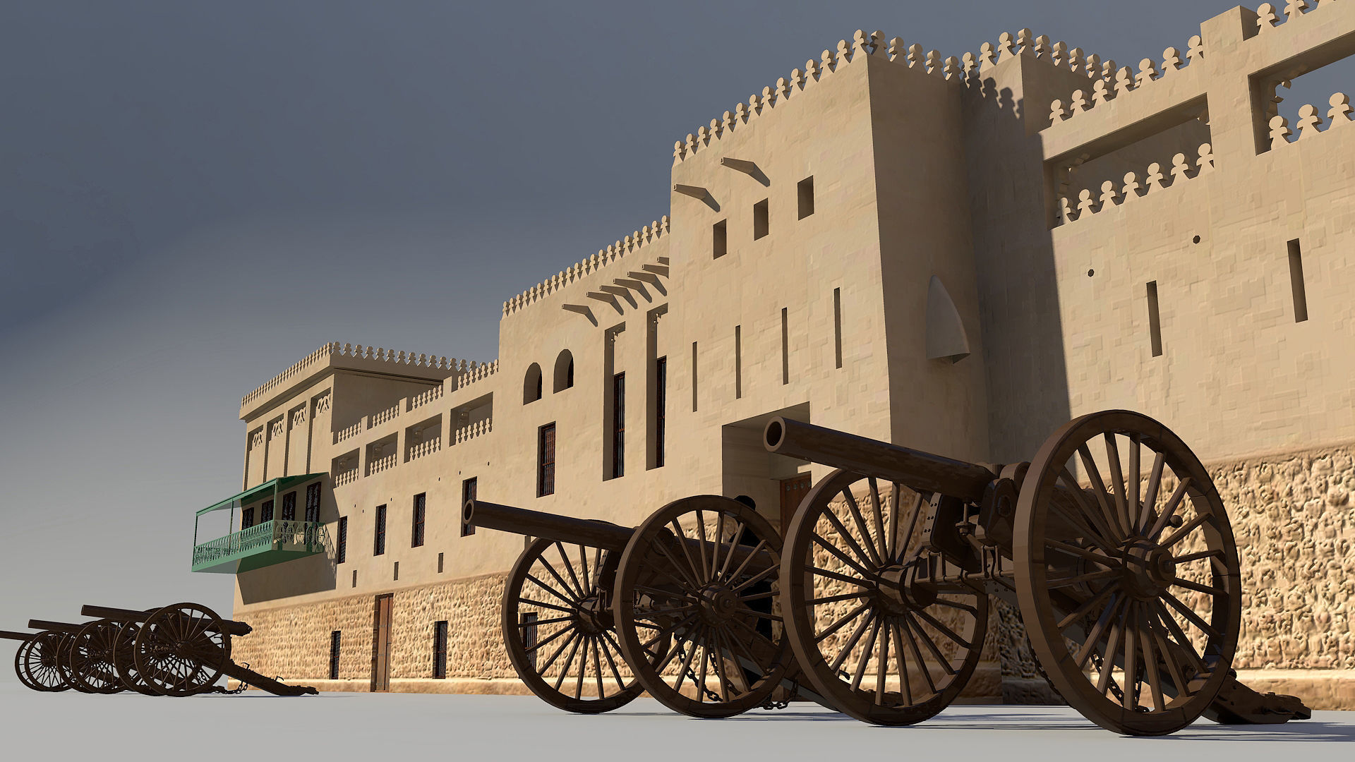 3D model Sharjah Fort VR / AR / low-poly | CGTrader