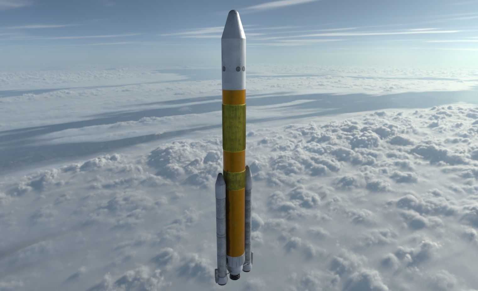 3D model Nippon H-II Rocket VR / AR / low-poly animated | CGTrader