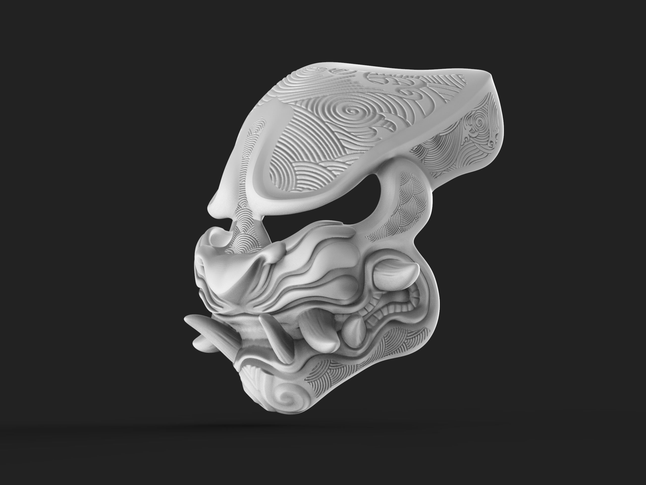 Samurai Mask 3D model 3D printable | CGTrader