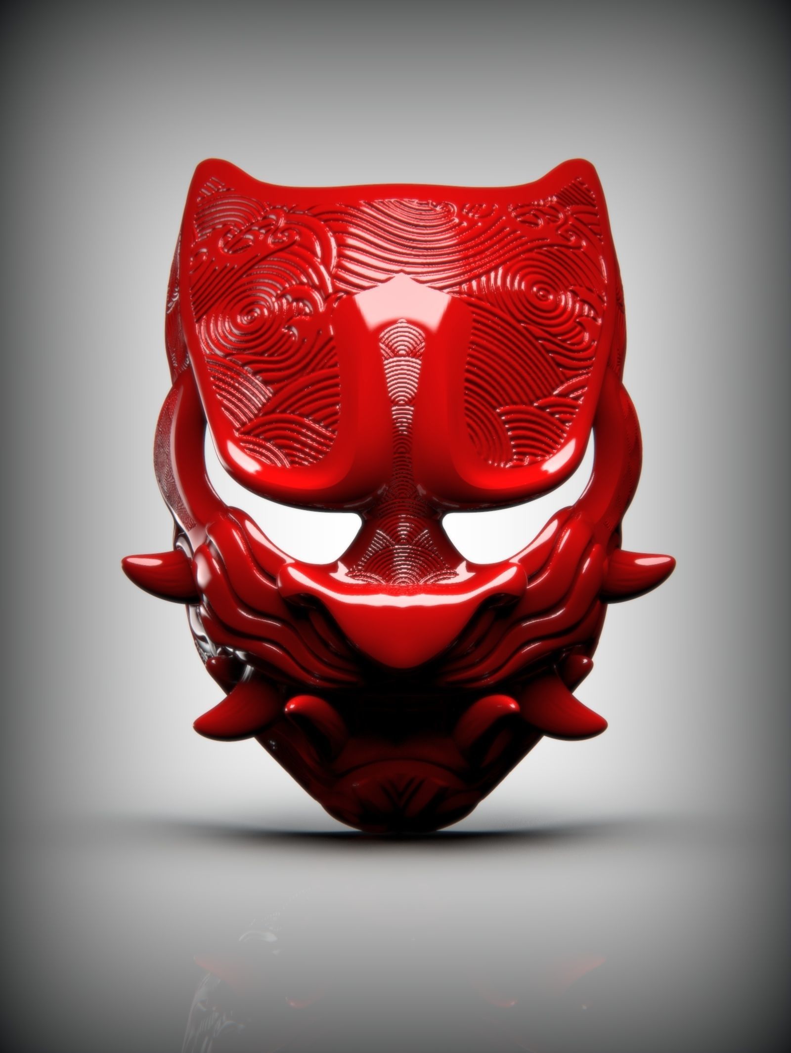 Samurai Mask 3D model 3D printable | CGTrader