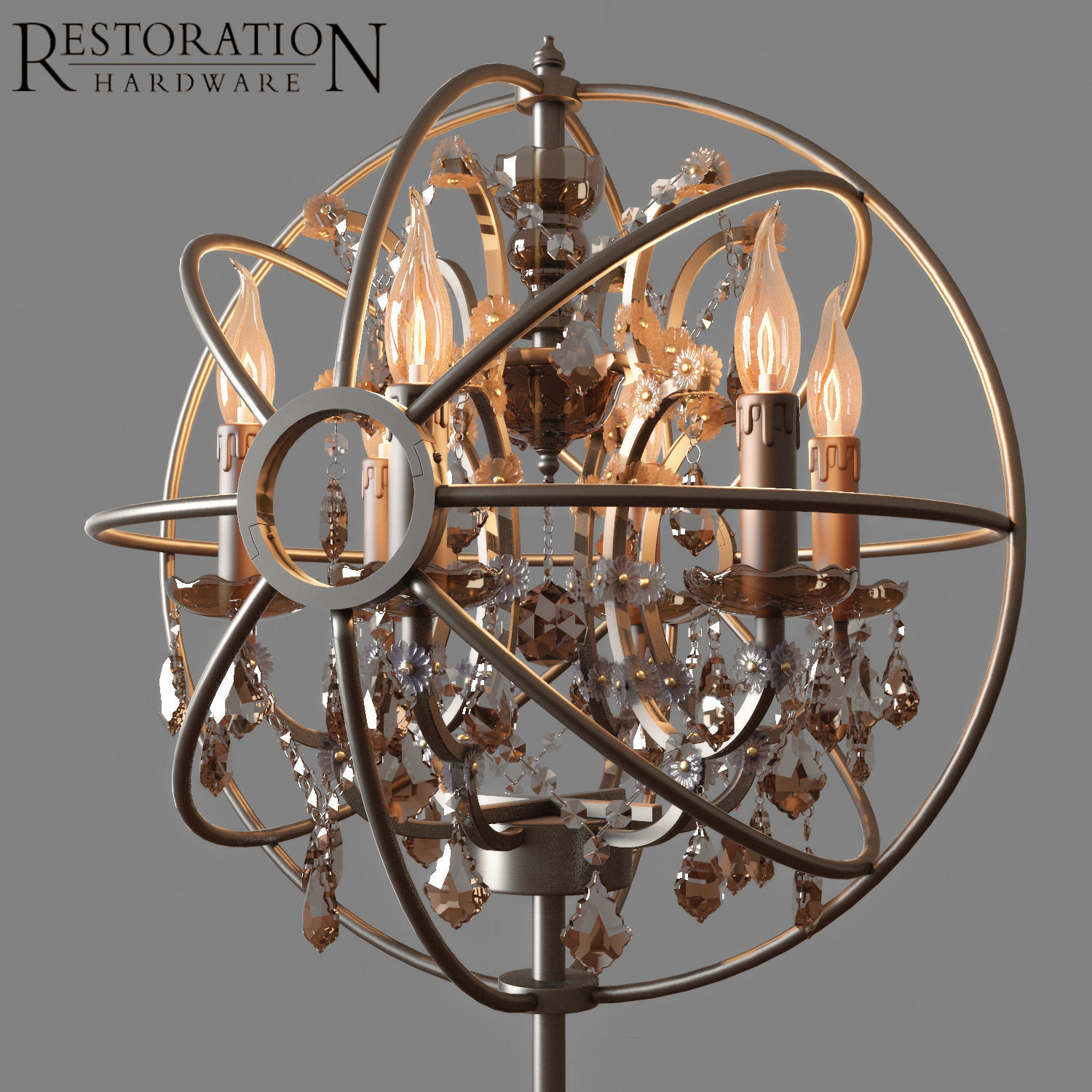 FOUCAULTS ORB CRYSTAL TABLE LAMP 3D model | CGTrader