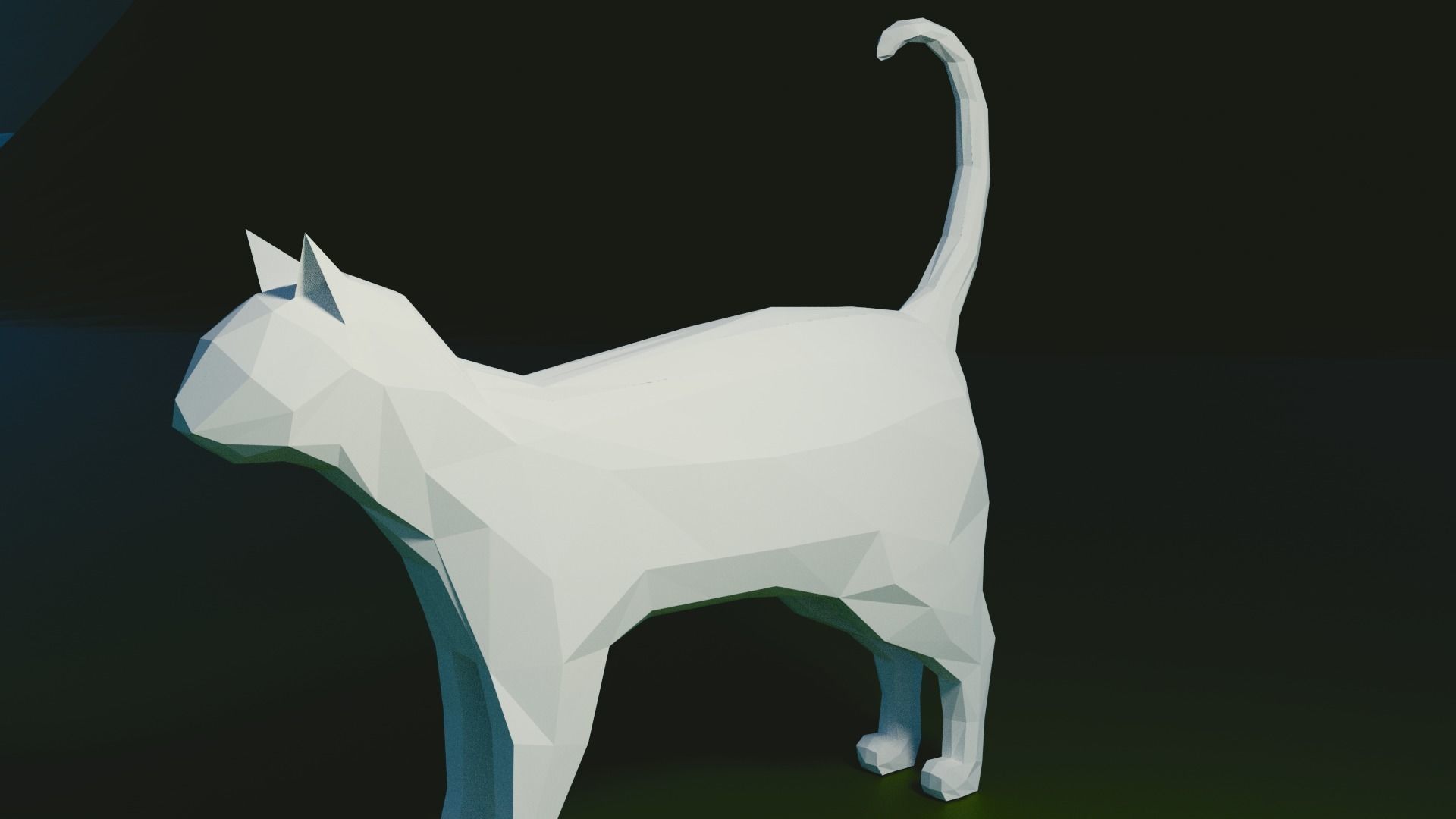 LowPoly cat polygonal free VR / AR / low-poly 3D model | CGTrader