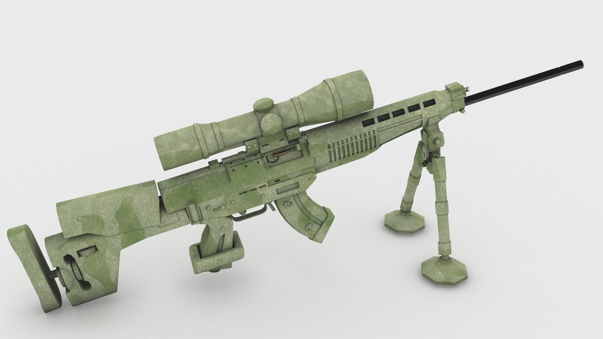 SIG SG550 Sniper 3D model | CGTrader