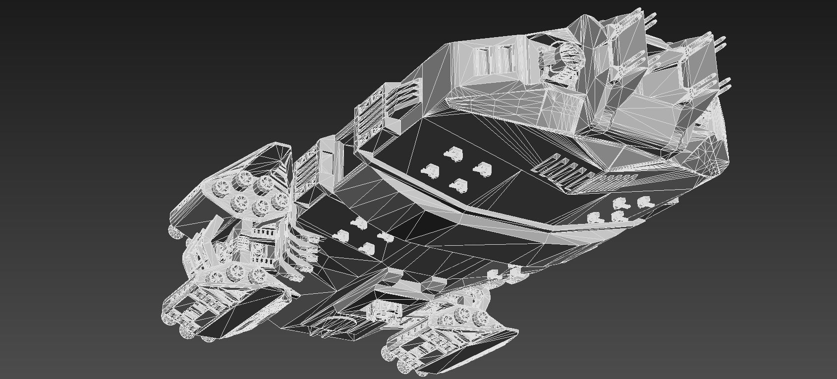 The spaceship Dreadnought 3D model 3D model | CGTrader