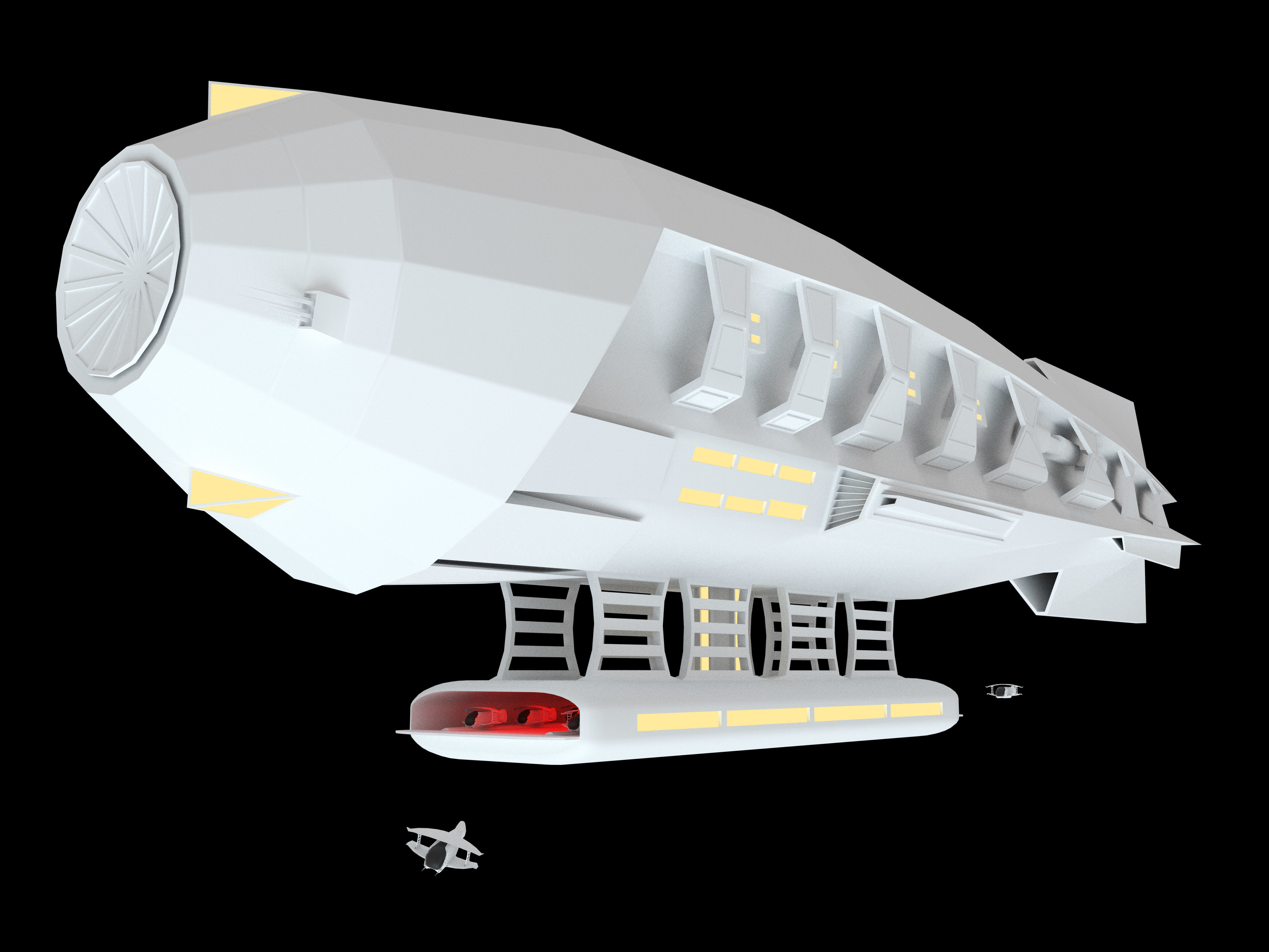 3D model Space Zeppelin VR / AR / low-poly | CGTrader
