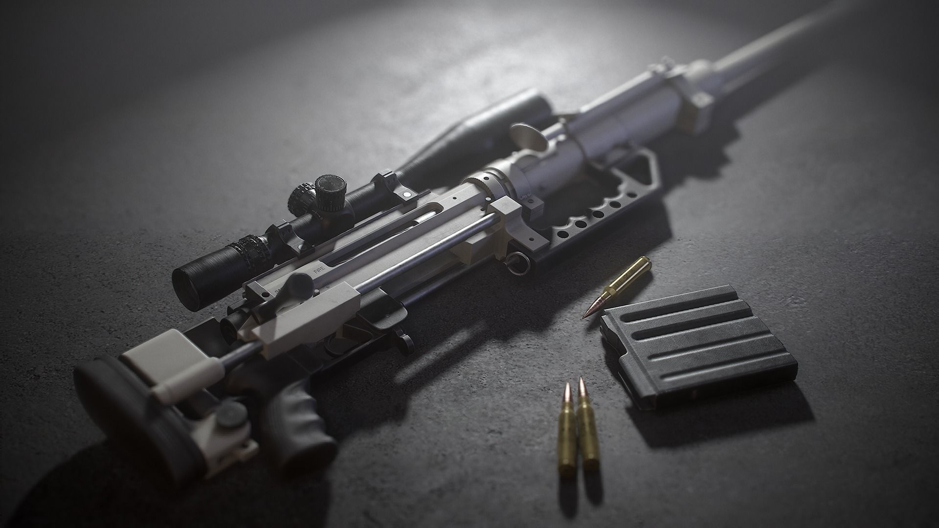 3D model CheyTac M200 Intervention Sniper Rifle VR / AR / low-poly ...
