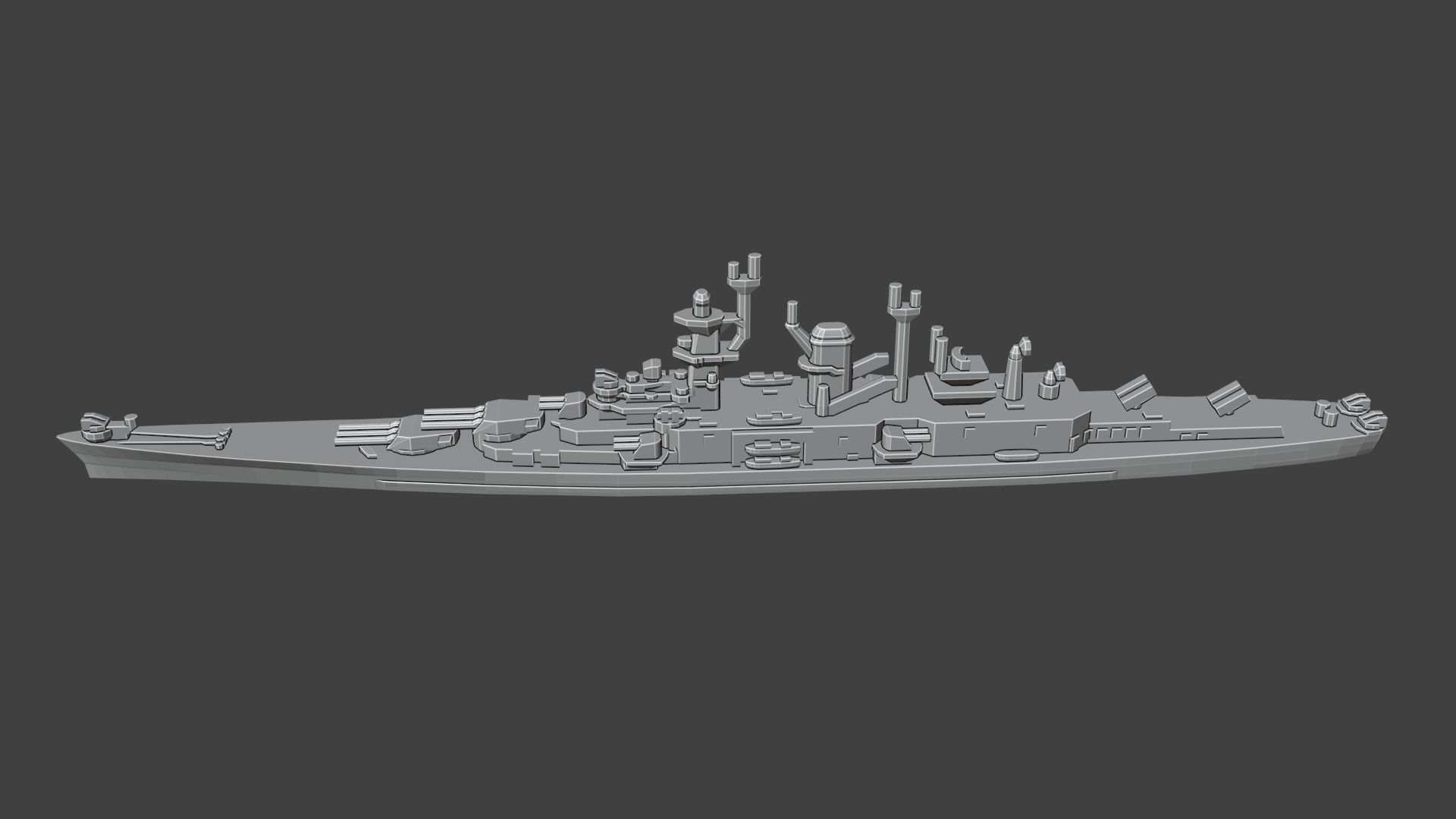US Alaska Class Cruiser Warship 3D model 3D printable | CGTrader