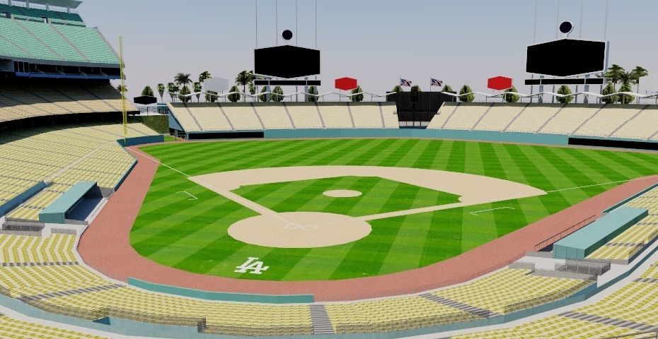 3D model Dodger Stadium - Los Angeles VR / AR / low-poly | CGTrader