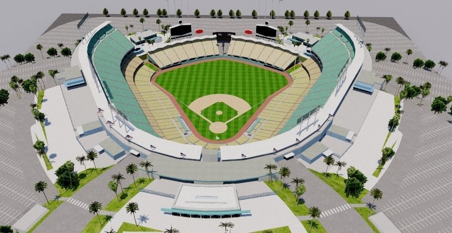 3D model Dodger Stadium - Los Angeles VR / AR / low-poly | CGTrader