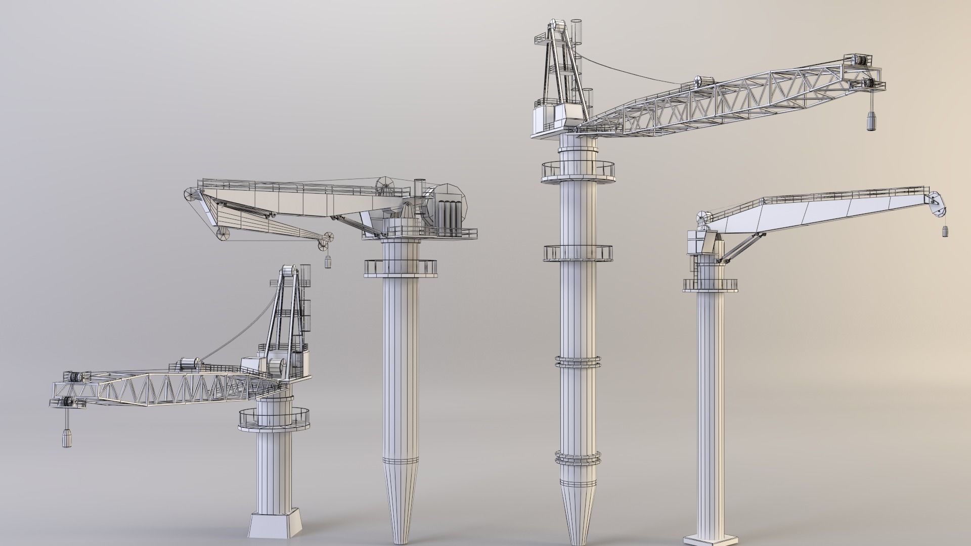 3D model Ship cranes VR / AR / low-poly | CGTrader