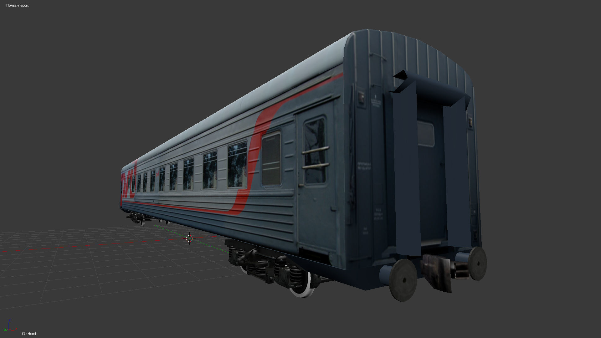 3D model Railway Carriage RZD 61-817 VR / AR / low-poly | CGTrader