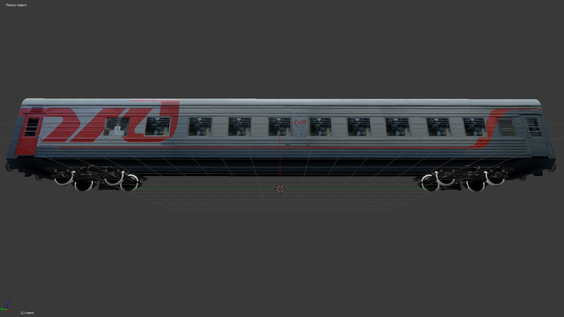 3D model Railway Carriage RZD 61-817 VR / AR / low-poly | CGTrader