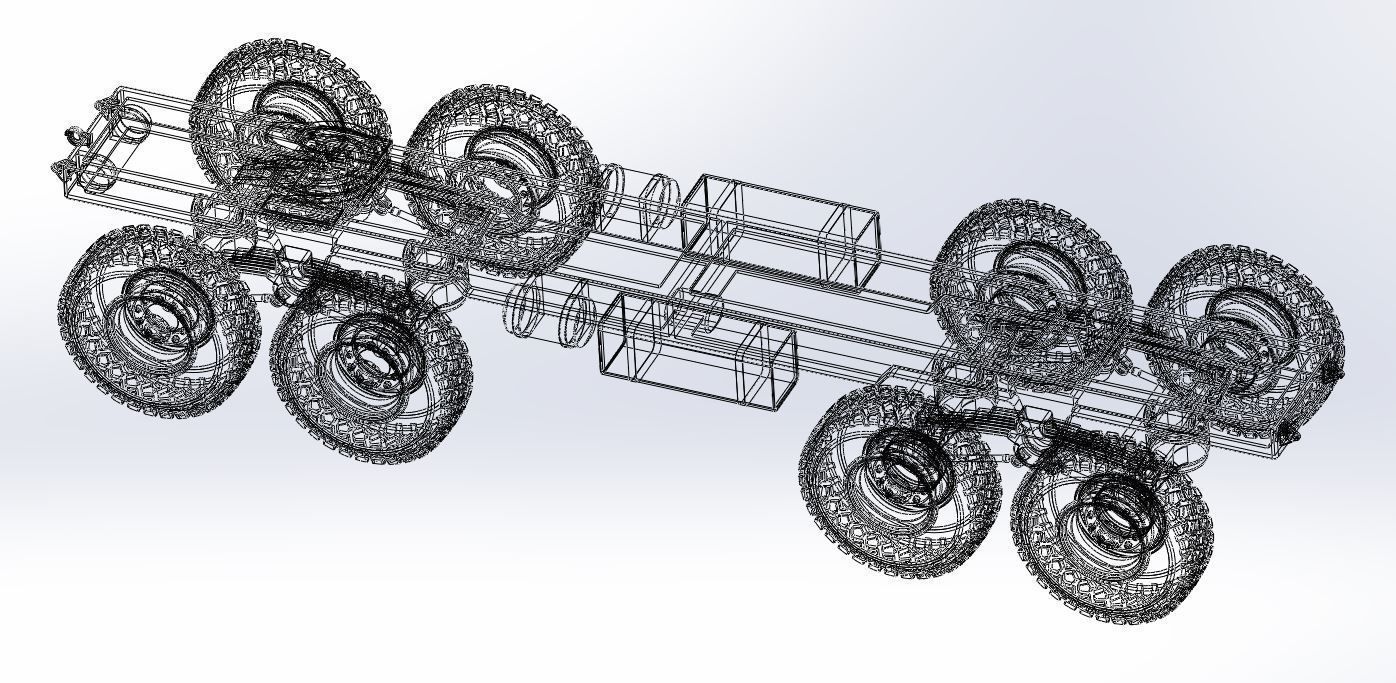 Chassis 8x8 for truck 3D model | CGTrader