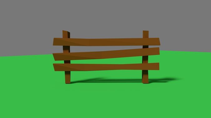 Low Poly Fence free VR / AR / low-poly 3D model | CGTrader