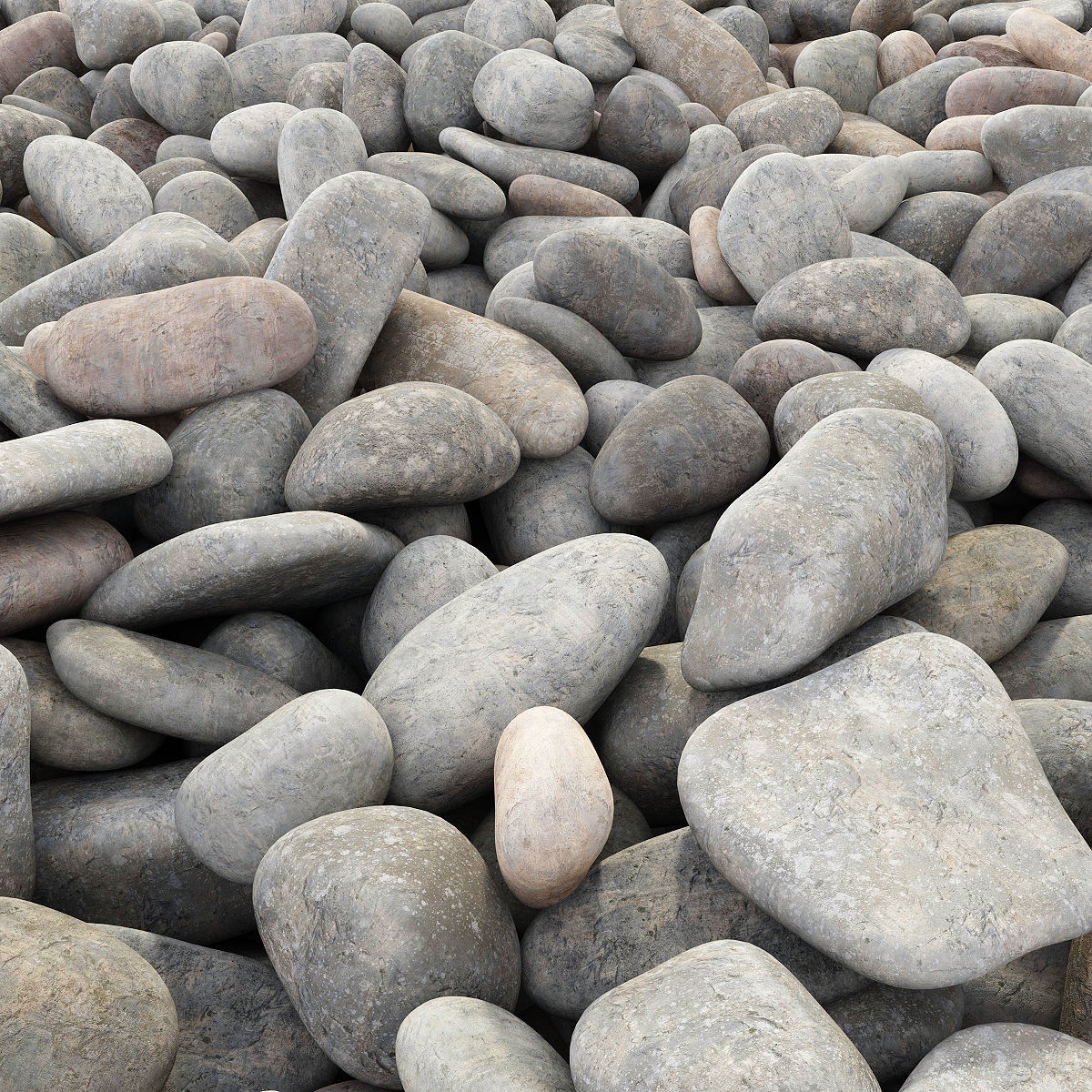 Pebble color road 3D model | CGTrader