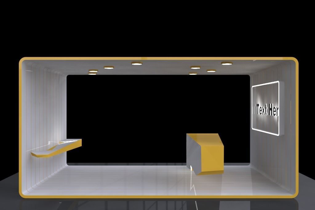 Stand Yellow free 3D model | CGTrader