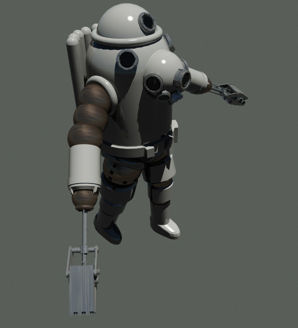 3D model Armored diving suit VR / AR / low-poly | CGTrader