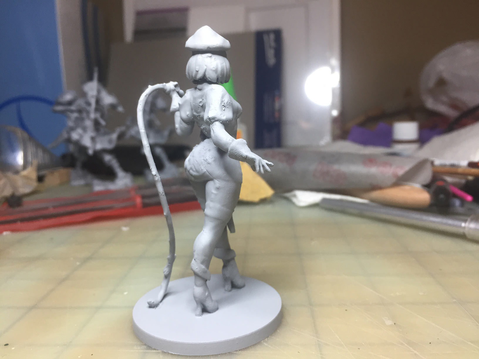 Guard with Whip Pinup 3D model 3D printable | CGTrader