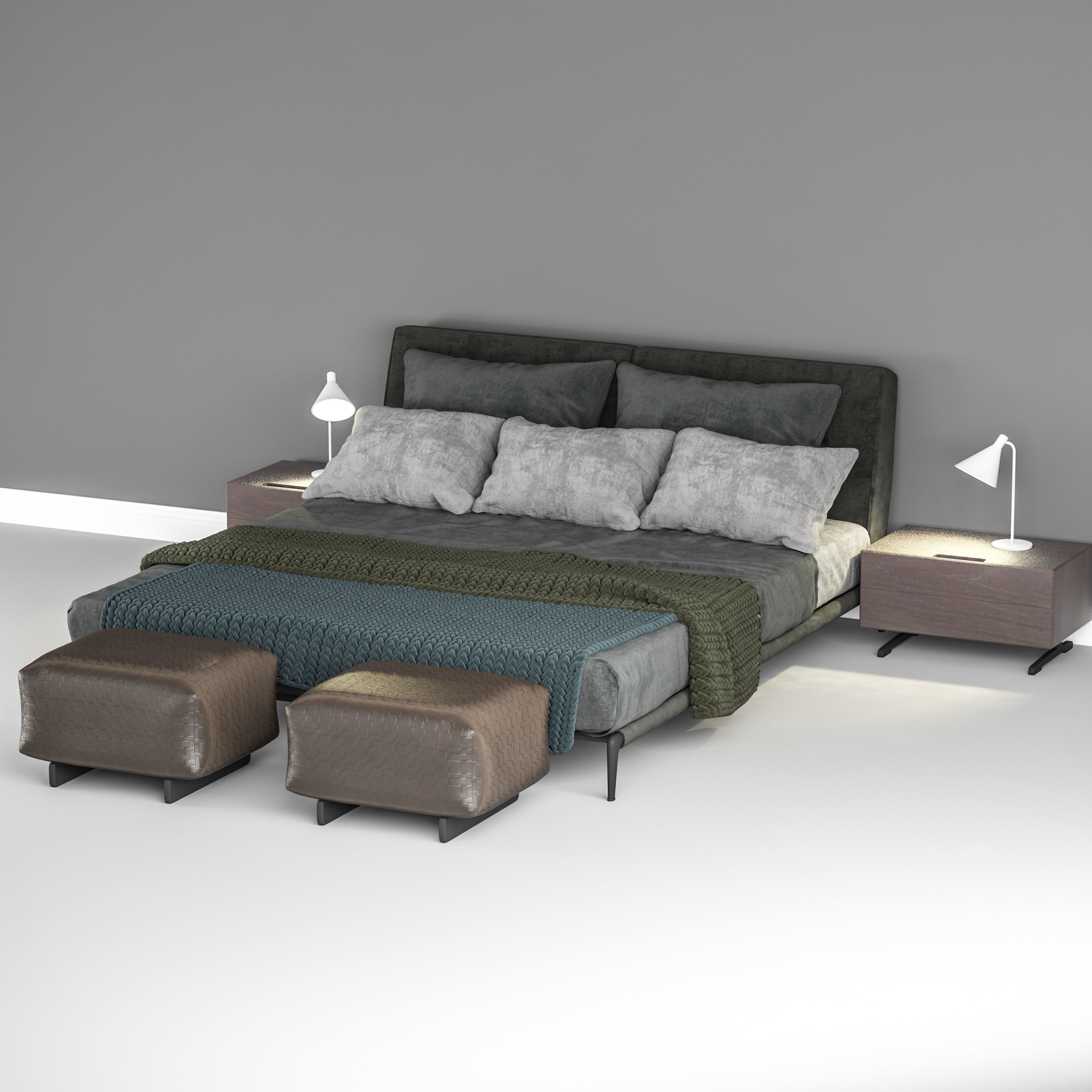 Flexform Adda bed 3D model | CGTrader