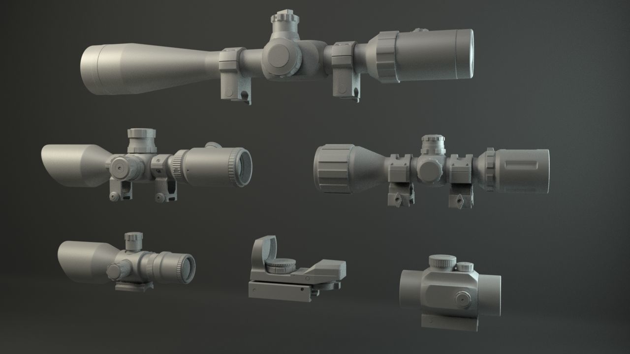 Scopes and Sights Pack 1 3D model | CGTrader