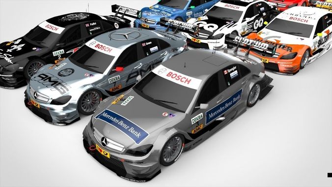 3D model Mercedes Benz DTM 2011 Season Pack VR / AR / low-poly | CGTrader