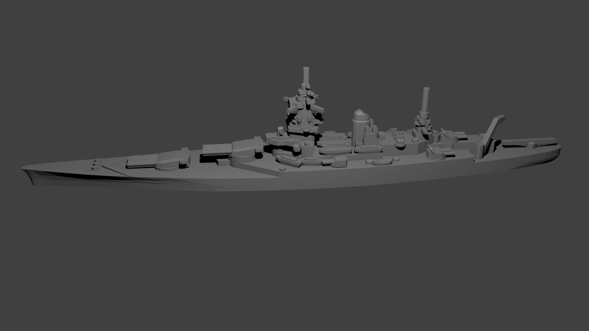 French Dunkerque Class Battleship 3D model 3D printable | CGTrader