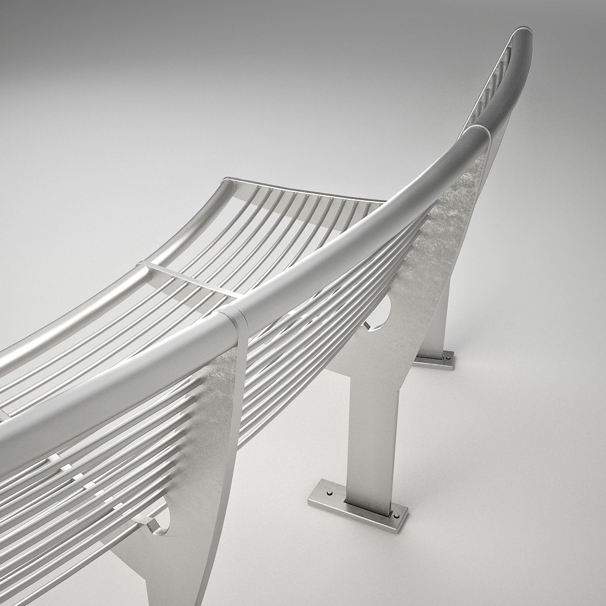 Capri Bench - Type A 3D model | CGTrader