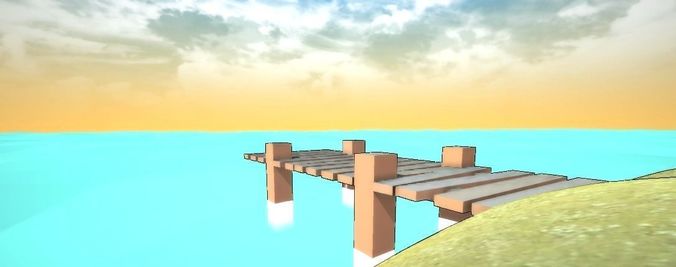 3D model LowPolly Dock VR / AR / low-poly | CGTrader