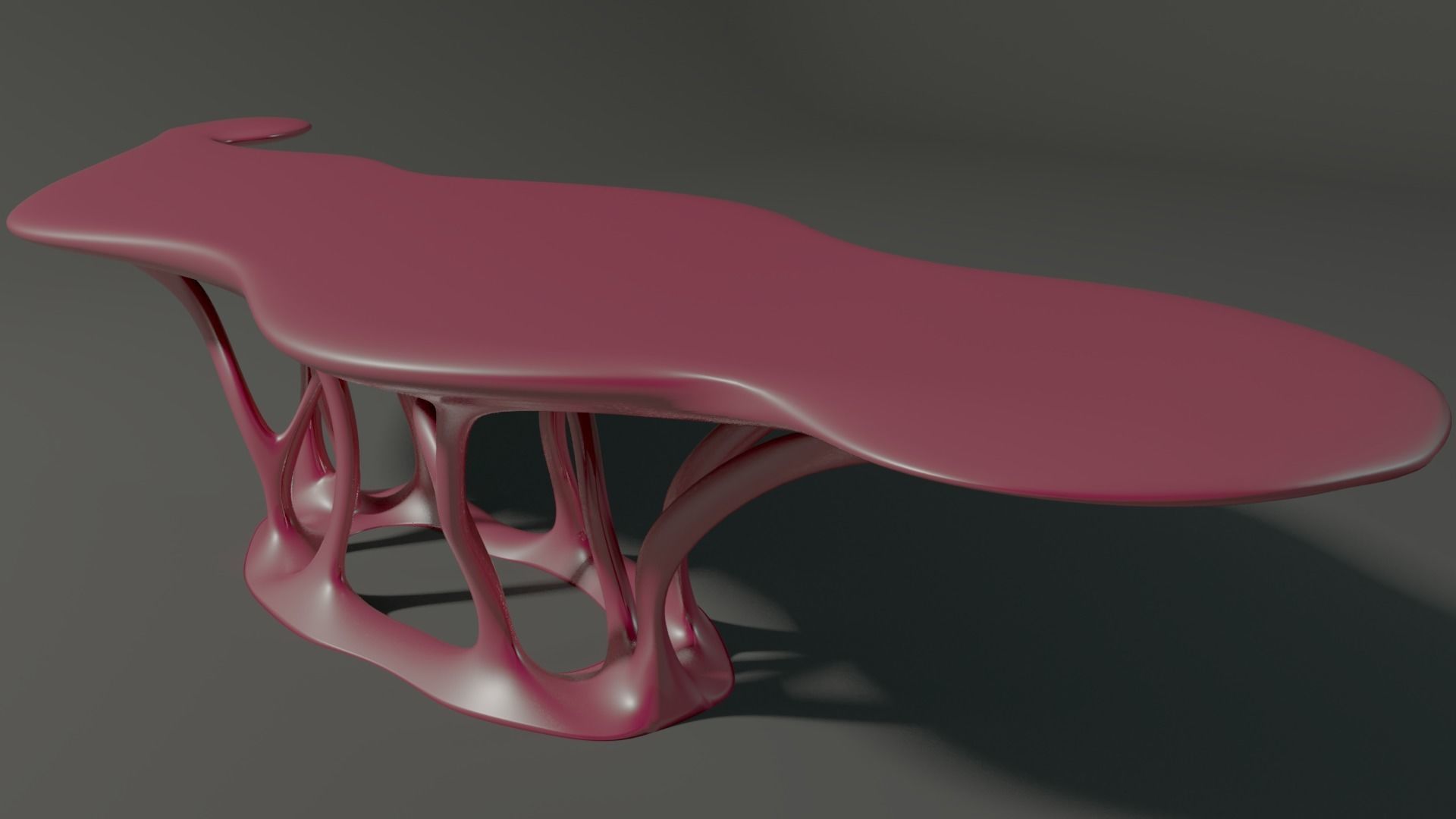 3D model Curved organic table VR / AR / low-poly | CGTrader