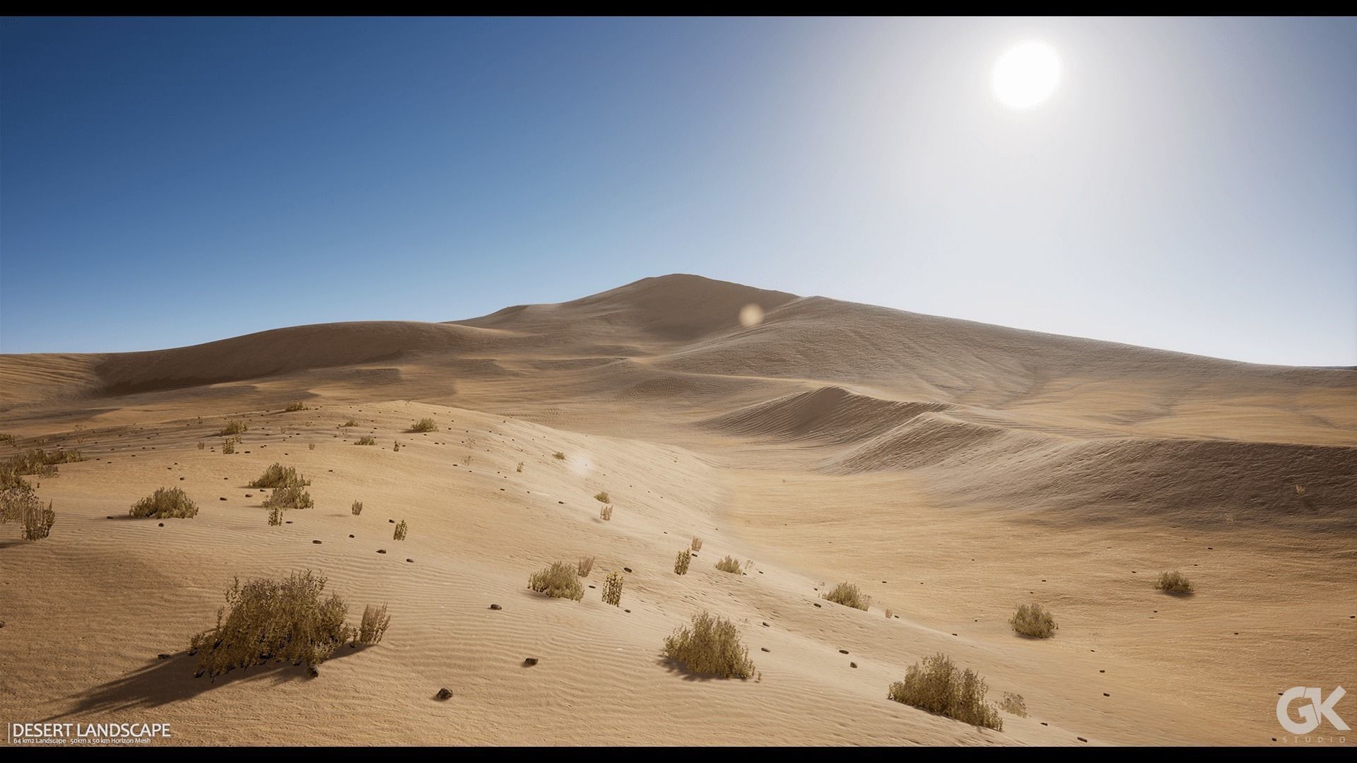 3D model Desert Landscape VR / AR / low-poly | CGTrader