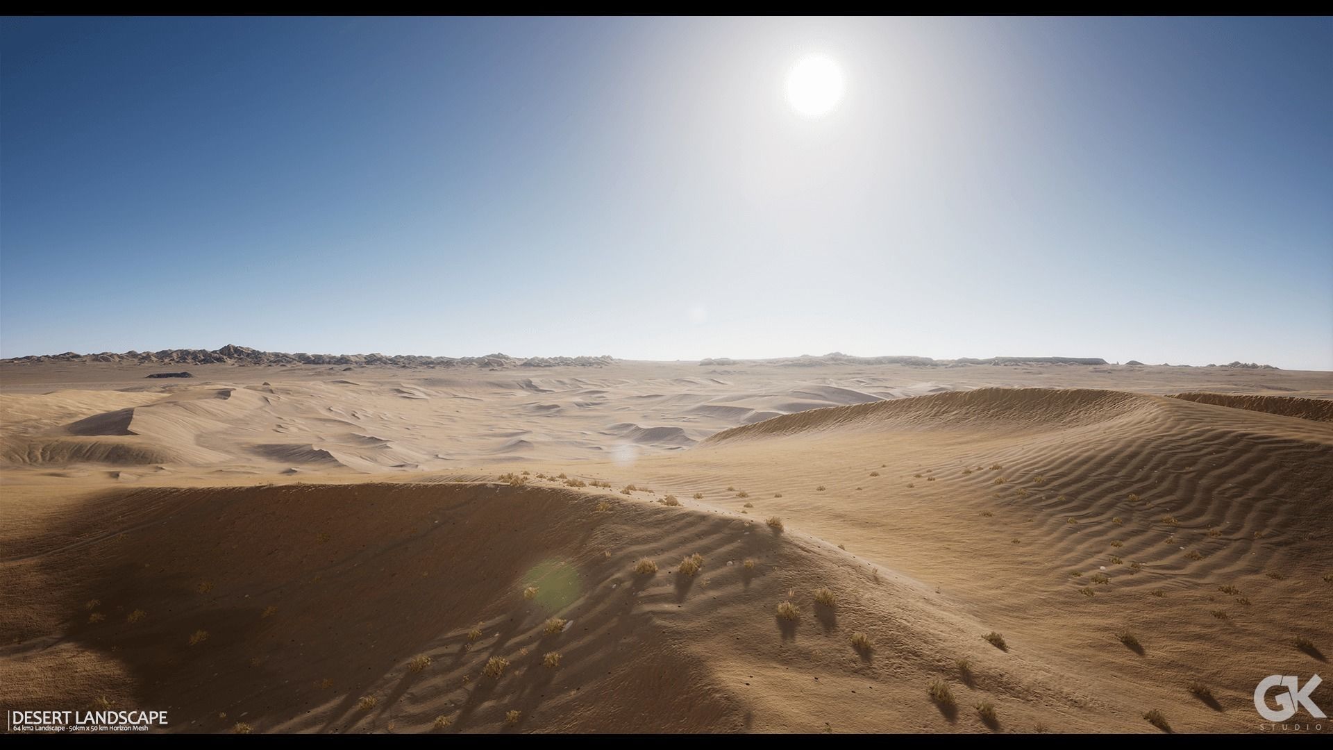 3D model Desert Landscape VR / AR / low-poly | CGTrader