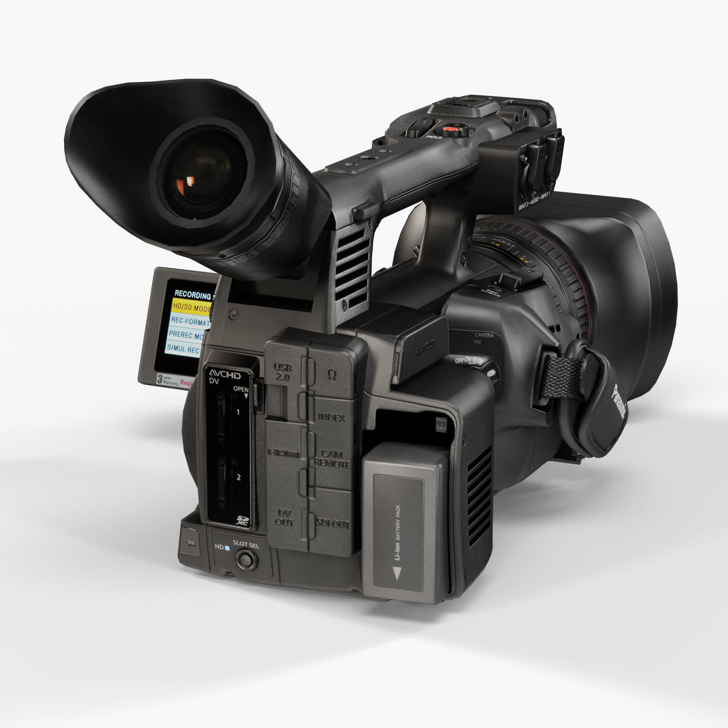3D model Panasonic AG-AC160A AVCCAM Series professional camcorder VR ...