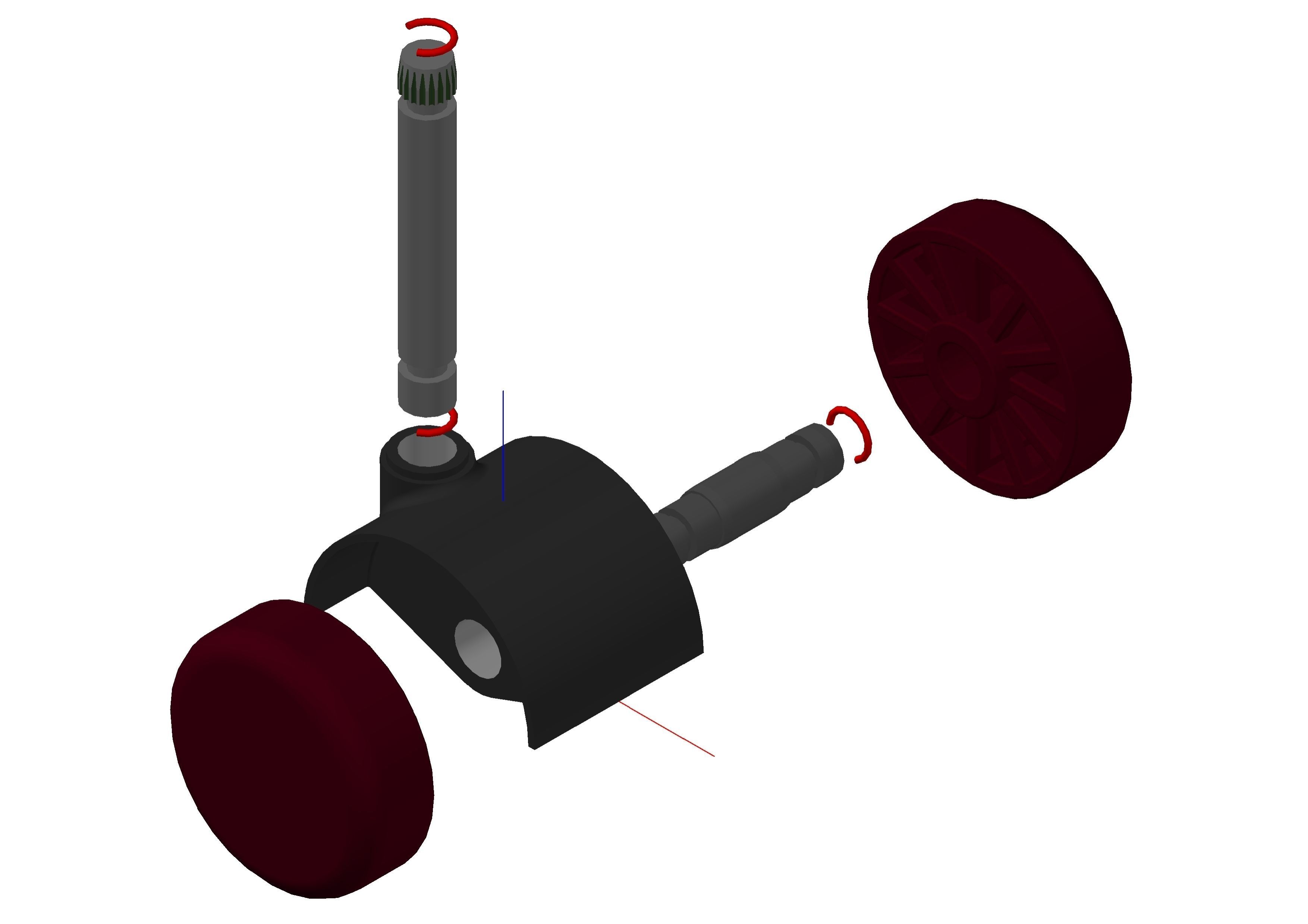 Swivel Wheels Rolling Casters free 3D model | CGTrader