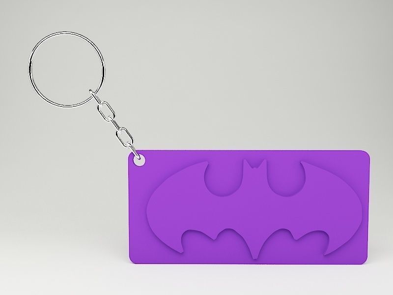 Bat logo keychain 3D model 3D printable | CGTrader