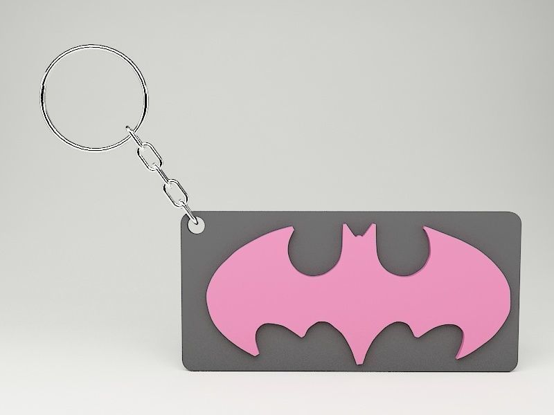 Bat logo keychain 3D model 3D printable | CGTrader