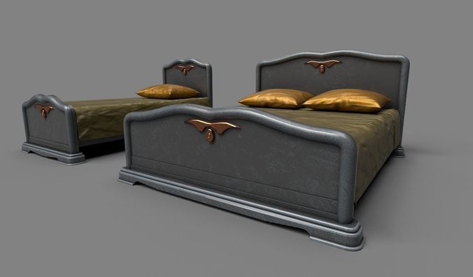 Classic beds 3D model | CGTrader